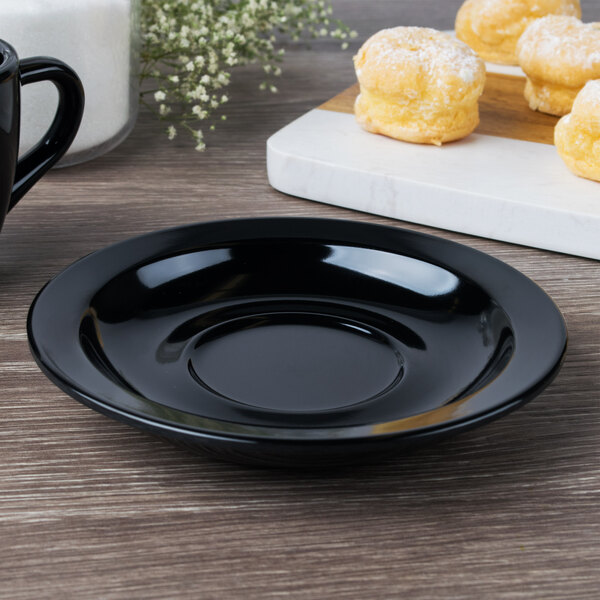 GET SU-4-BK Black Elegance 4 1/2" Saucer - 48/Case