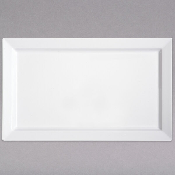 GET ML-116-W Bake and Brew 18" x 11" White Rectangular Wide Rim Display ...