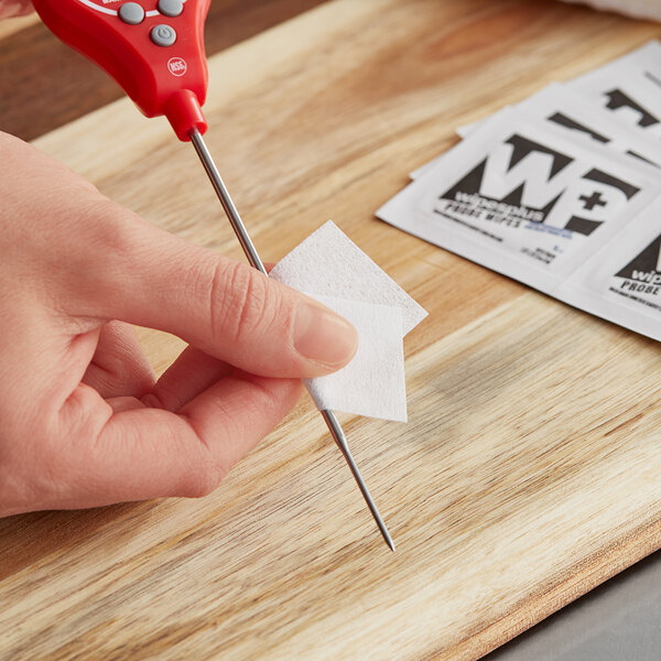 WipesPlus Probe Wipe Sachet, Thermometer Sanitizing Wipes - 10/Case