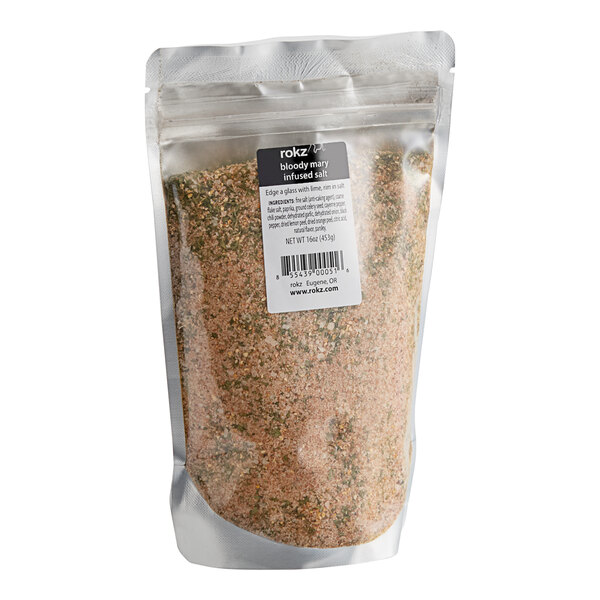 Rokz 1 lb. Natural Bloody Mary Infused Cocktail Rimming Salt