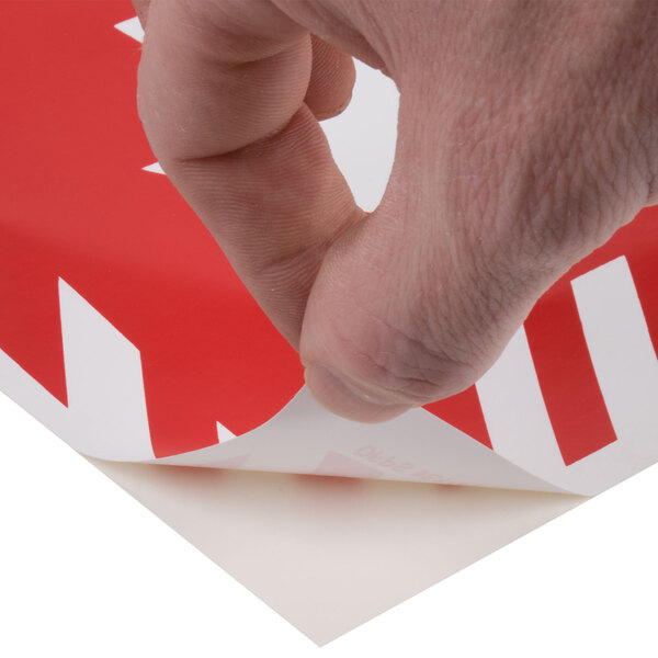 Buckeye Fire Alarm Adhesive Label with Border - Red and White, 13" x 8"