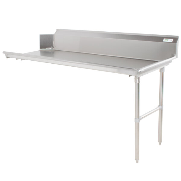 Regency 16 Gauge 6' Clean Dish Table - Right Drainboard