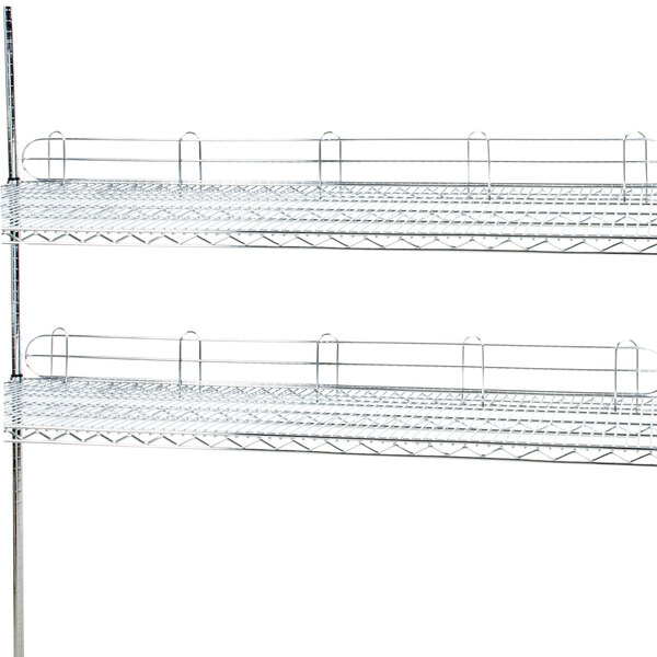 Regency 69 5/8" x 5 15/16" Chrome Wire Shelf Ledge For 72" Wire Shelving