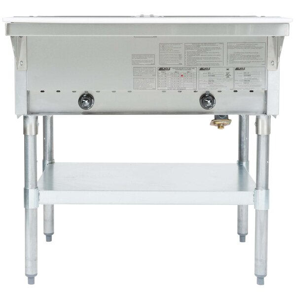 Eagle Steam Table, Liquid Propane, 2 Pan - WebstaurantStore
