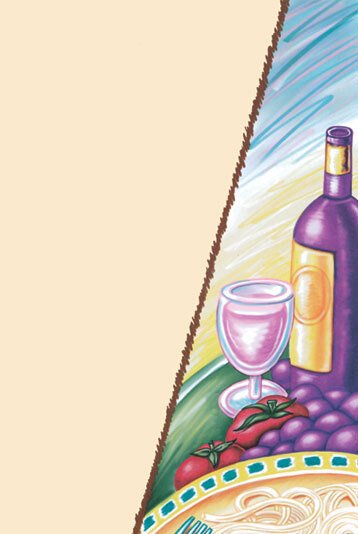 Choice 8 1/2" x 11" Menu Paper - Wine Themed Bottle Design Cover - 100/Pack
