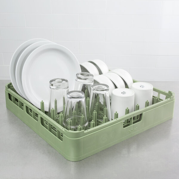 Vollrath 52672 Light Green Signature Full-Size Plate Rack