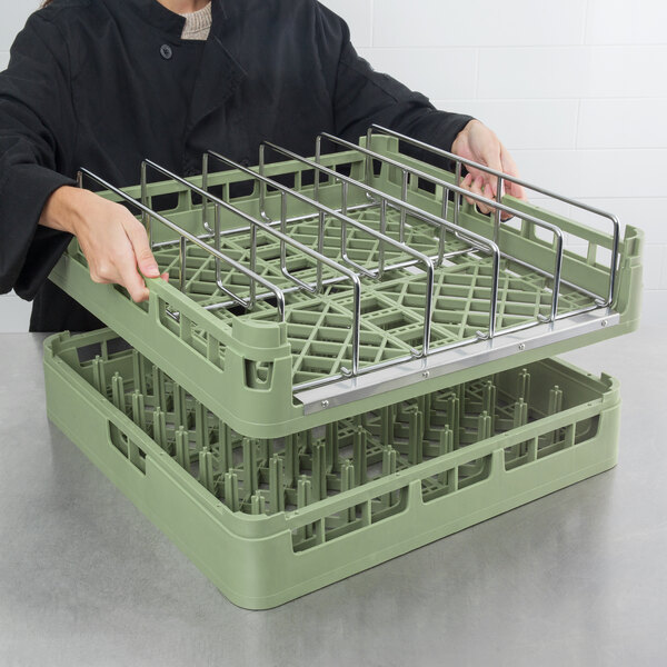 Vollrath 52672 Light Green Signature Full-Size Plate Rack