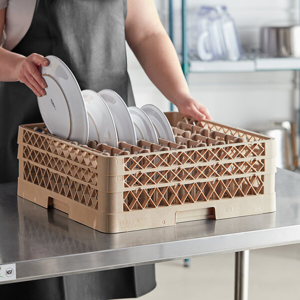 Vollrath TR3AAP16 Traex® Beige Full Size Extended Peg Rack for 18 1/16 ...