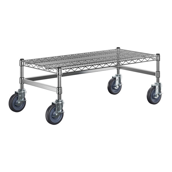 Regency 18" x 36" x 14" Chrome Plated Mobile Dunnage Rack Kit with ...