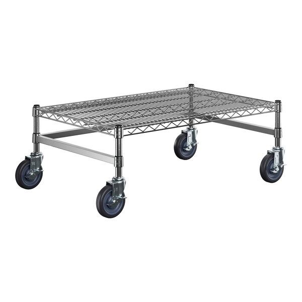 Regency 24" x 36" x 14" Chrome Plated Mobile Dunnage Rack Kit with ...