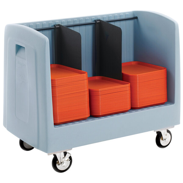 Metro SSD16 Single Side Load Polymer Dish and Tray Cart - 60 Dishes or ...
