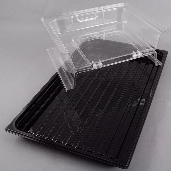 Sample and Display Tray Kit with Black Polycarbonate Tray and Hinged ...