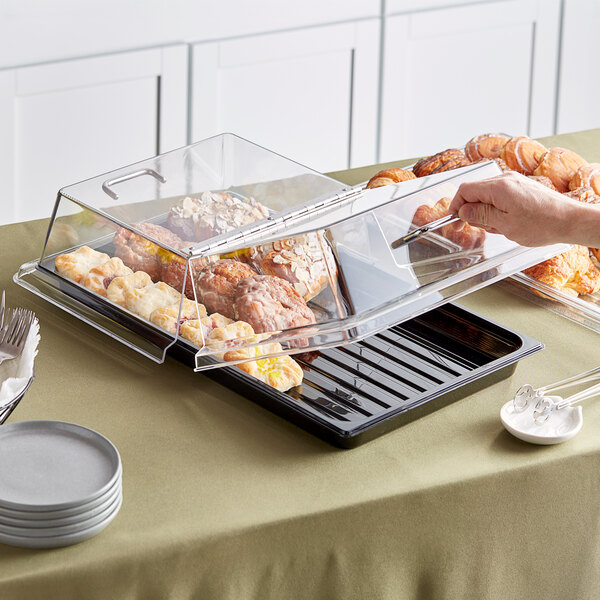 Cambro Sample and Display Tray Kit with Black Polycarbonate Tray and ...