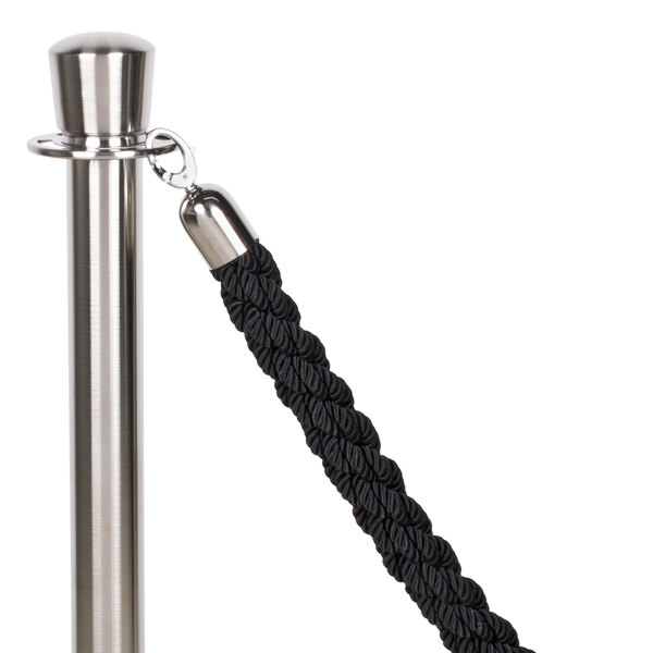 American Metalcraft RSCLRPCHBL 5' Braided Black Barrier System Rope ...