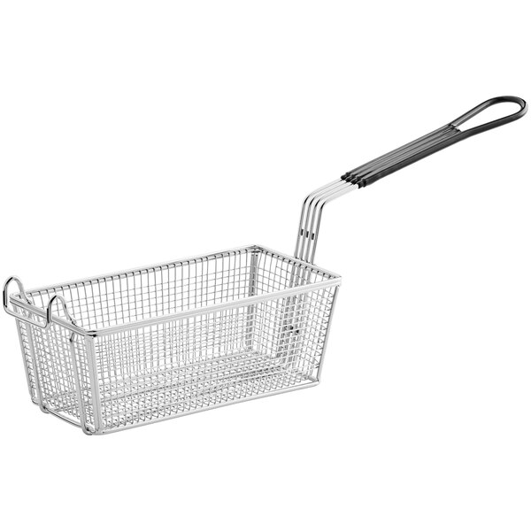 R & V Works RV002 Equivalent 11" x 5 3/8" x 4 1/8" Black Handle Fryer ...