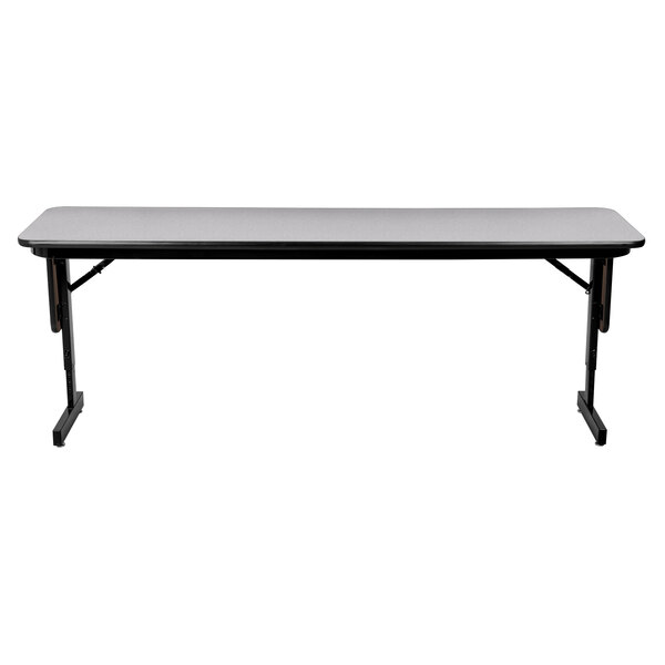 Correll 18" x 72" Gray Granite Adjustable Height Panel Leg Folding ...