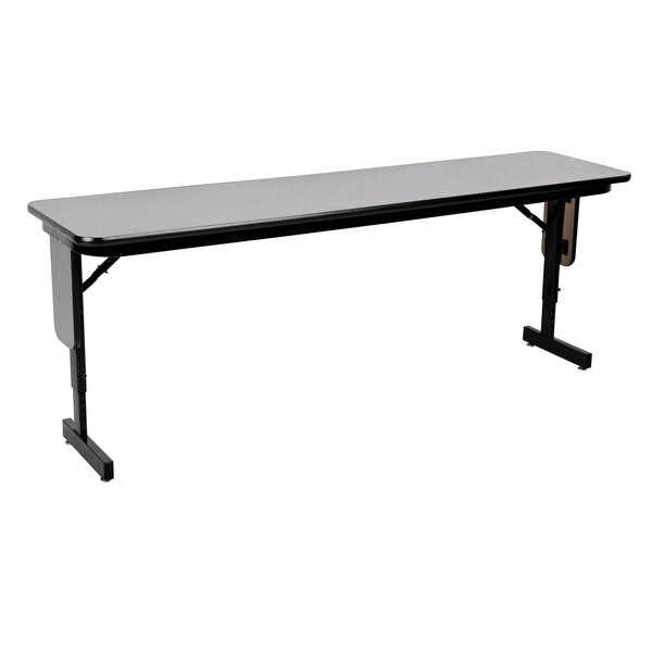 Correll 18" x 72" Gray Granite Adjustable Height Panel Leg Folding ...