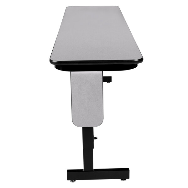 Correll 18" x 72" Gray Granite Adjustable Height Panel Leg Folding ...
