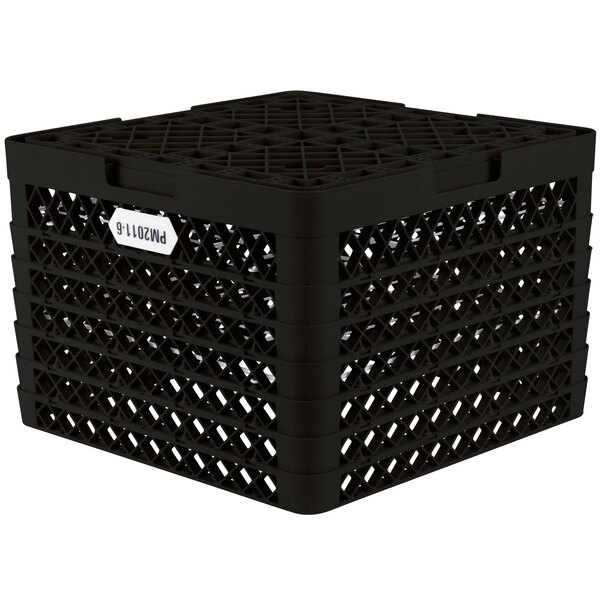 Vollrath PM2011-6 Traex® Plate Crate Black 20 Compartment Plate Rack ...