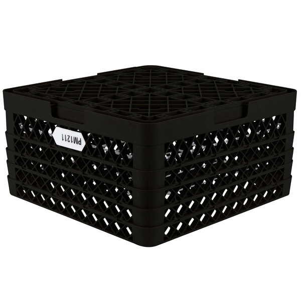 Vollrath PM1211-4 Traex® Plate Crate Black 12 Compartment Plate Rack ...
