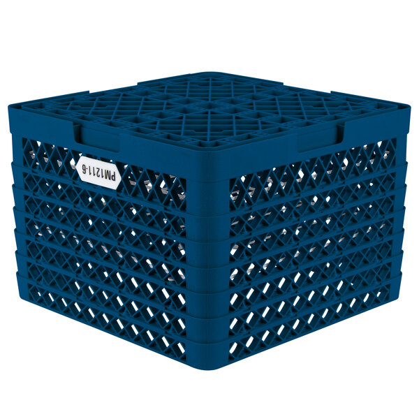 Vollrath PM1211-6 Traex® Plate Crate Royal Blue 12 Compartment Plate ...