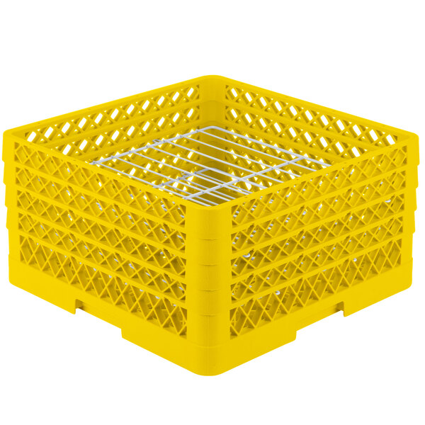 Vollrath PM2209-4 Traex® Plate Crate Yellow 22 Compartment Plate Rack ...