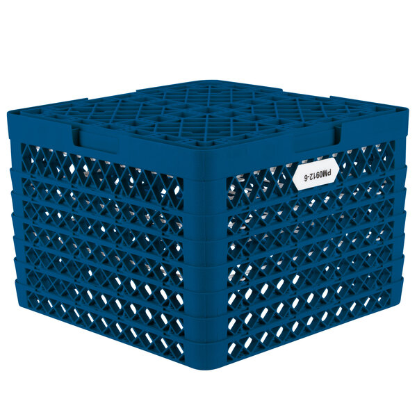 Vollrath PM0912-6 Traex® Plate Crate Royal Blue 9 Compartment Plate ...