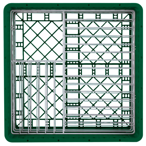 Vollrath PM2110-5 Traex® Plate Crate Green 21 Compartment Plate Rack ...