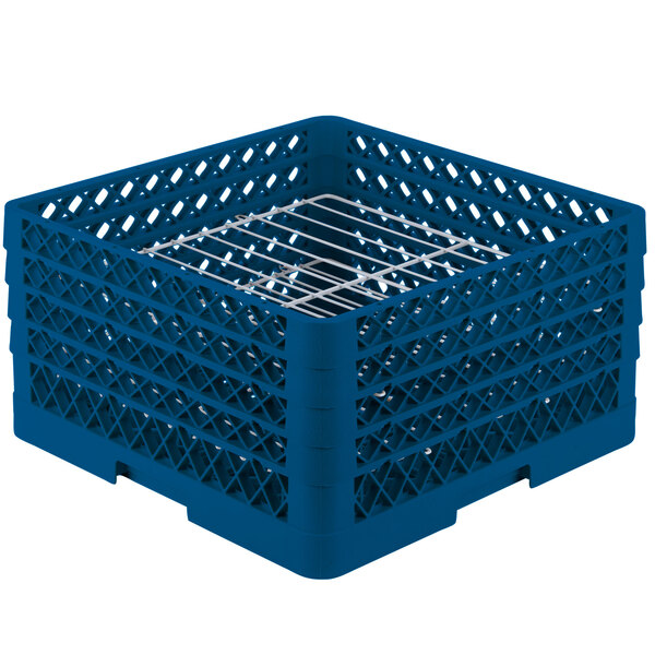 Vollrath PM2209-4 Traex® Plate Crate Royal Blue 22 Compartment Plate ...