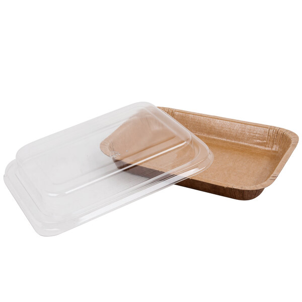 Solut 8 1/2" x 6" Bake and Show Oven Safe Corrugated Paperboard Entree ...