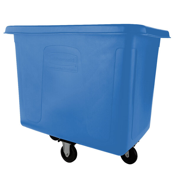 Rubbermaid FG461600DBLUE Dark Blue 16 Cu. Ft. Bulk Cube Truck (500 lb.)