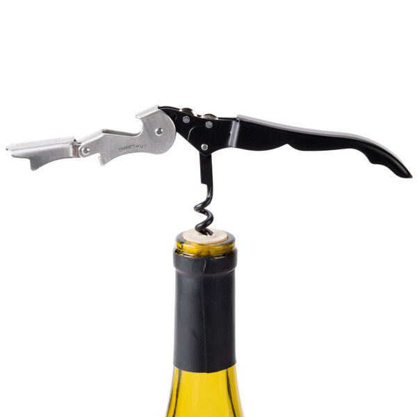 Franmara 5409 Duo-Lever Waiter's Corkscrew with Black Enamel Handle and ...