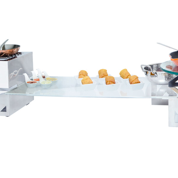 Eastern Tabletop 0507AC 33" x 7" Rectangular Acrylic Buffet Shelf