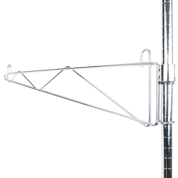 Metro 1WS24C Super Erecta Chrome Post-Type Wall Mount 24" Shelf Support