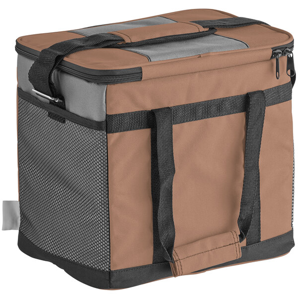 Choice Insulated Cooler Bag / Soft Cooler, Brown 12" x 9" x 11 1/2 ...