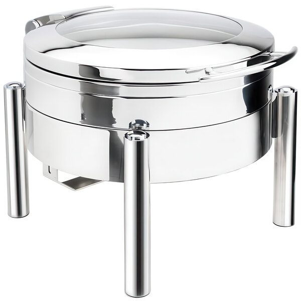 Eastern Tabletop 3978GS Jazz Swing 6 Qt. Stainless Steel Round Chafer ...
