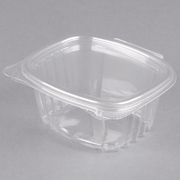 Genpak 6 oz. Clear Hinged Deli Container - 100/Pack