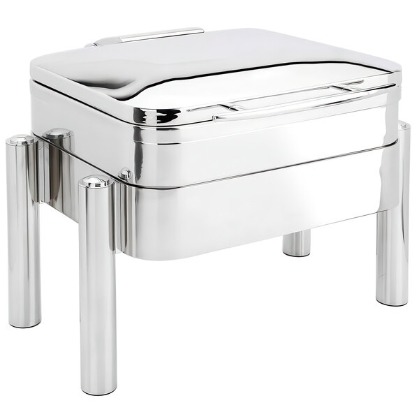 Eastern Tabletop 3974S Jazz Swing 6 Qt. Stainless Steel Square Chafer ...