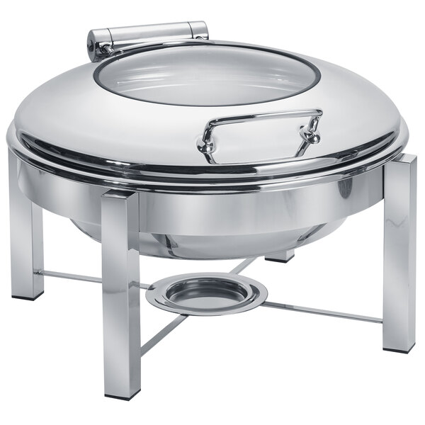 Eastern Tabletop 3948G/S 6 Qt. Round Stainless Steel Chafer with Stand ...