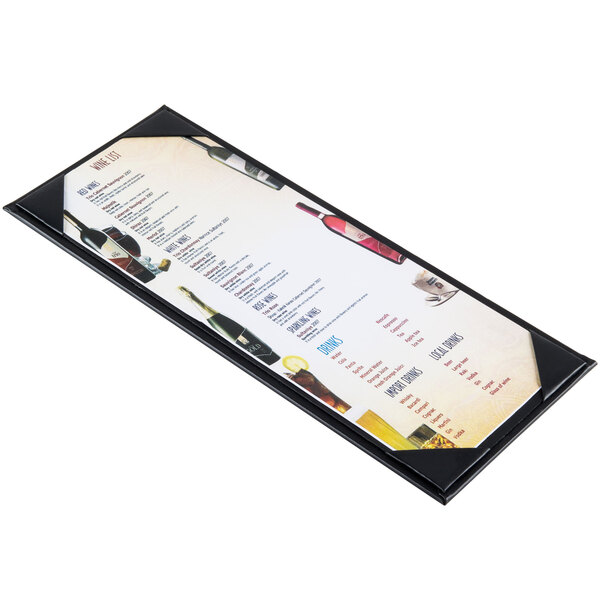 Menu Solutions K111BA BK The Kearny Series 4 1/4" x 11" Single Panel ...