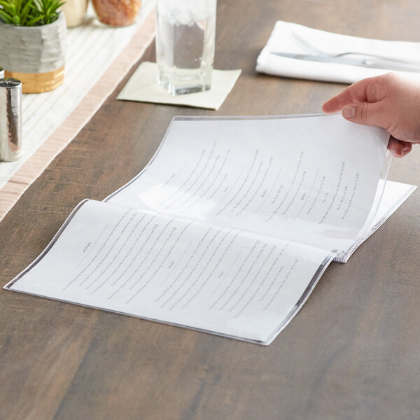 H. Risch, Inc. 8 1/2" x 11" Triple Panel Booklet / Six View Clear Heat ...