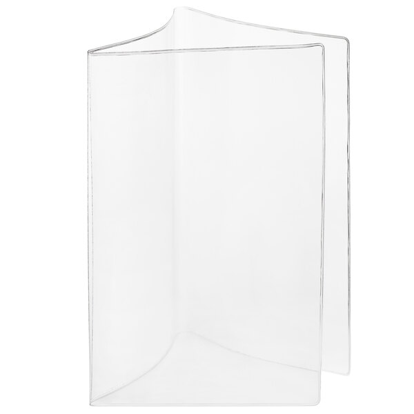 H. Risch, Inc. 7" x 11" Triple Panel / Six View Clear Heat Sealed Menu ...