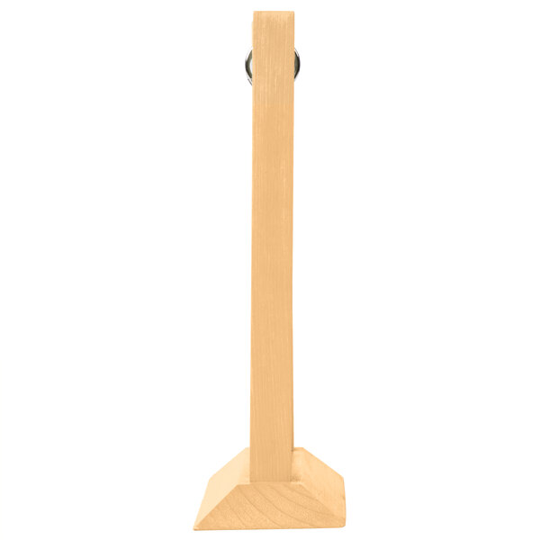 Menu Solutions WFT4S-A 4" x 6" Natural Wood Flip Top Table Tent - 2/Pack