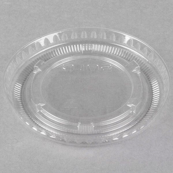 Solo PL4N Large Clear Plastic Souffle / Cup Lid - 2500/Case