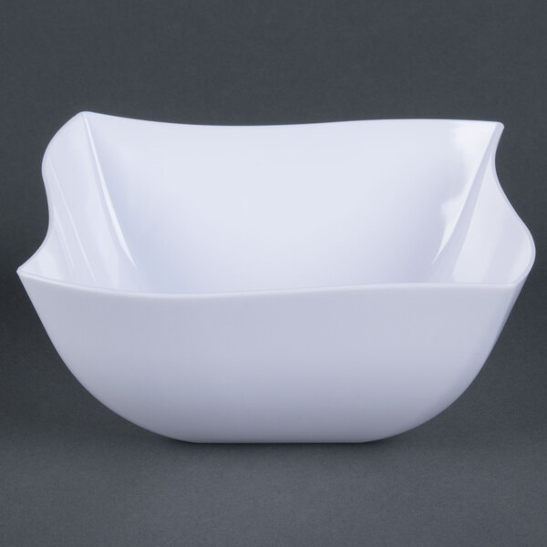 Fineline 116-WH Wavetrends 16 oz. White Plastic Bowl - 80/Case
