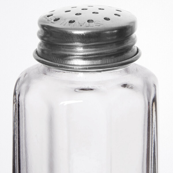 Tablecraft 157S&P 2 oz. Flat Paneled Salt and Pepper Shaker - 12/Pack