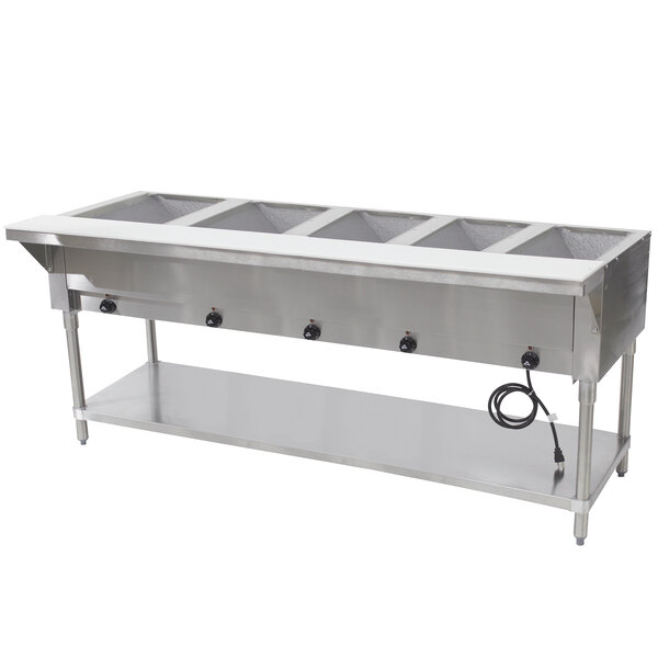 Advance Tabco HF-5E-240-X Five Pan Electric Steam Table with Undershelf ...