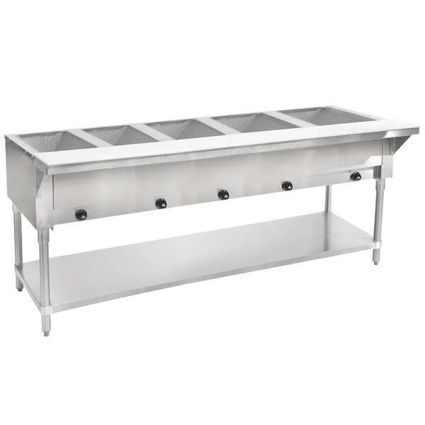Advance Tabco HF-5G Liquid Propane Five Pan Powered Hot Food Table ...