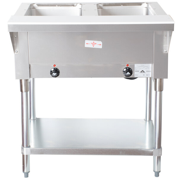 Advance Tabco SW-2E-240 Two Pan Electric Hot Food Table with Undershelf ...