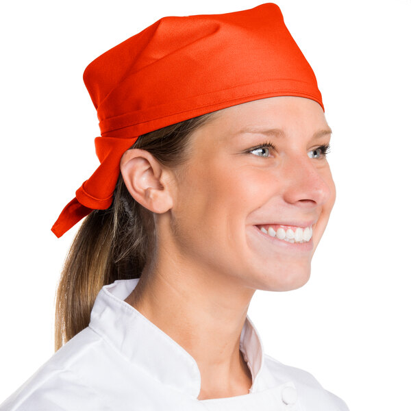 37" x 14" Orange Chef Neckerchief / Bandana